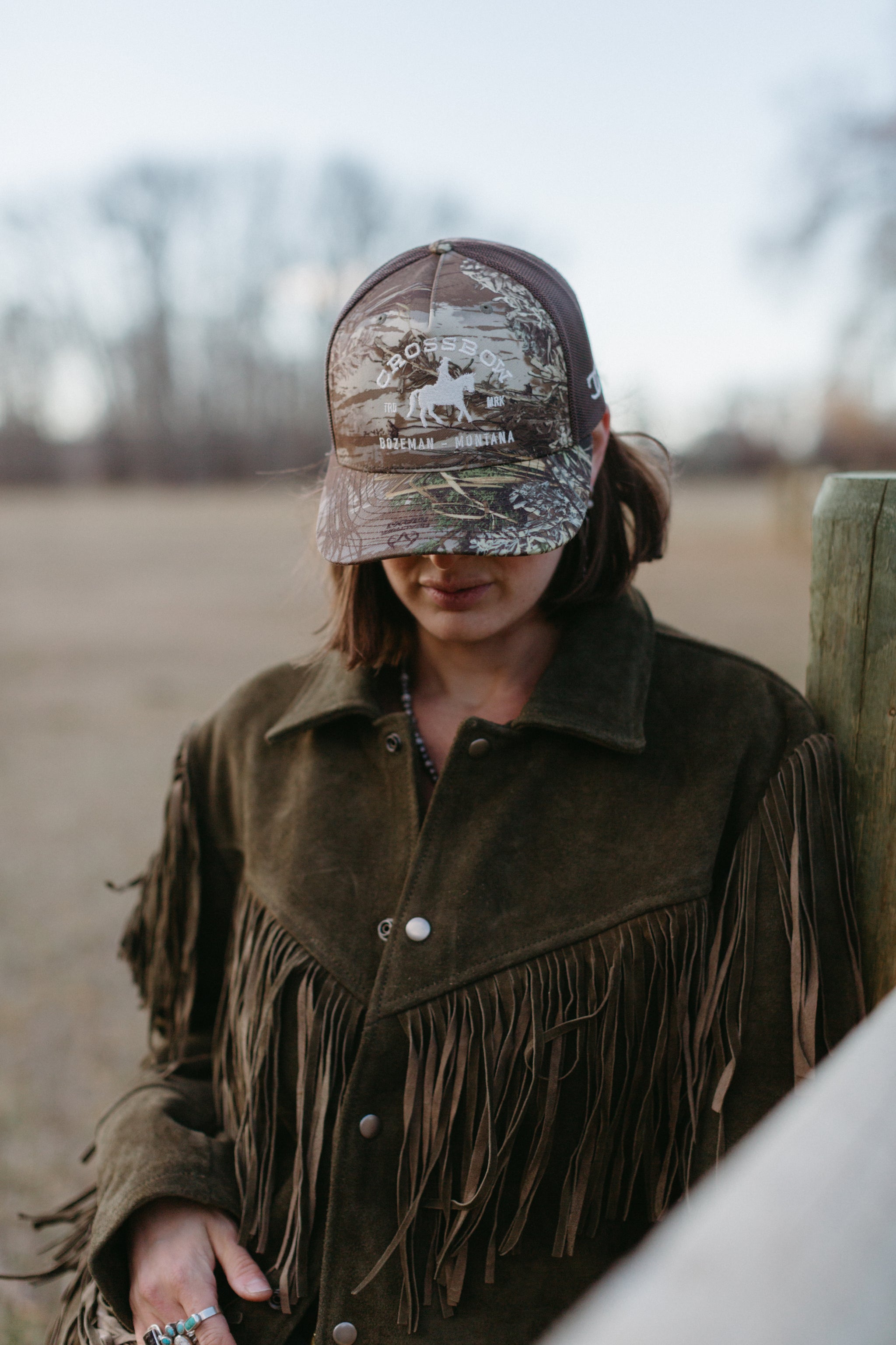 Crossbow Vintage Inspired Custom Mesh Trucker Snapback Hat, The Horse