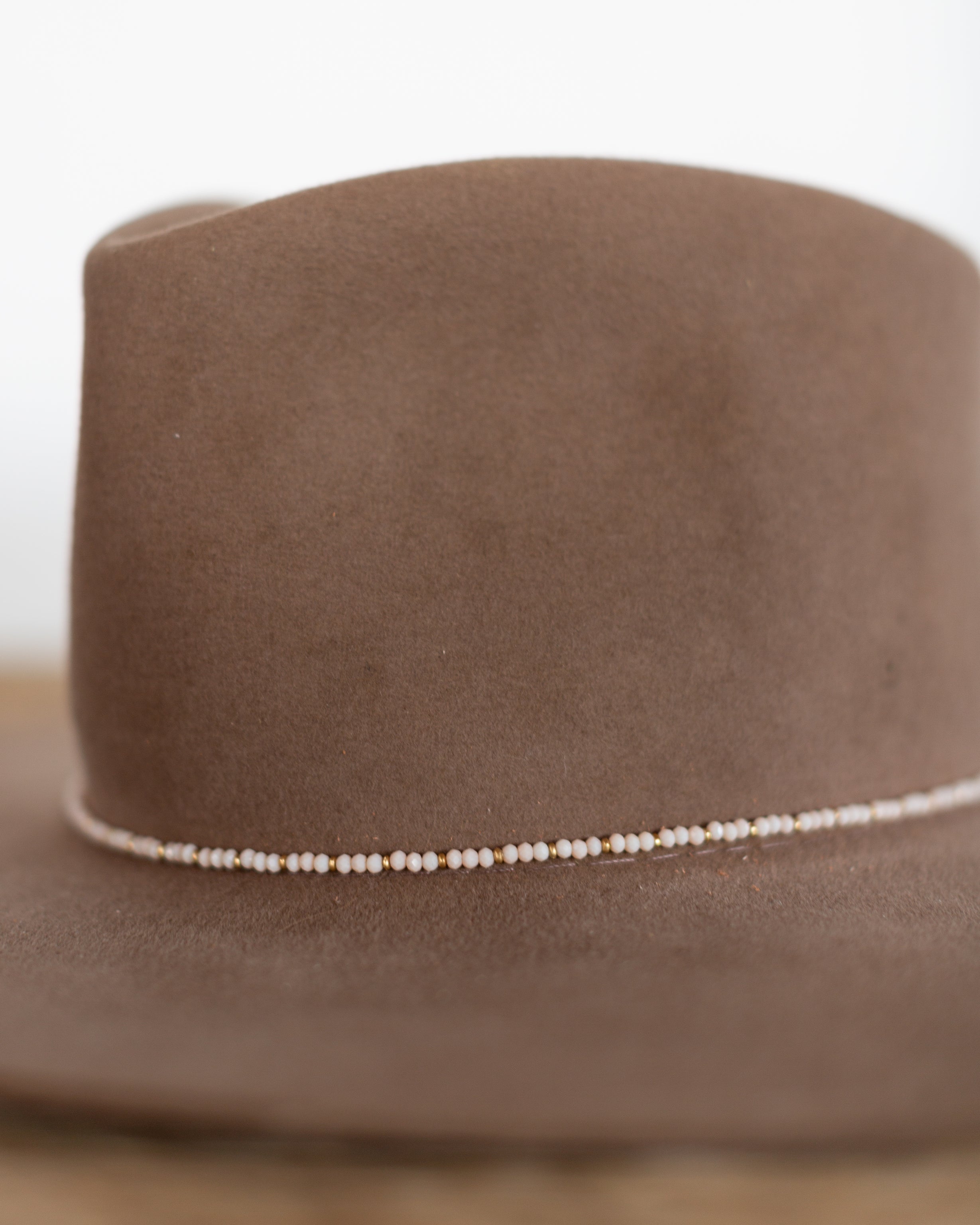 BEADED GLASS HAT BAND– Crossbow