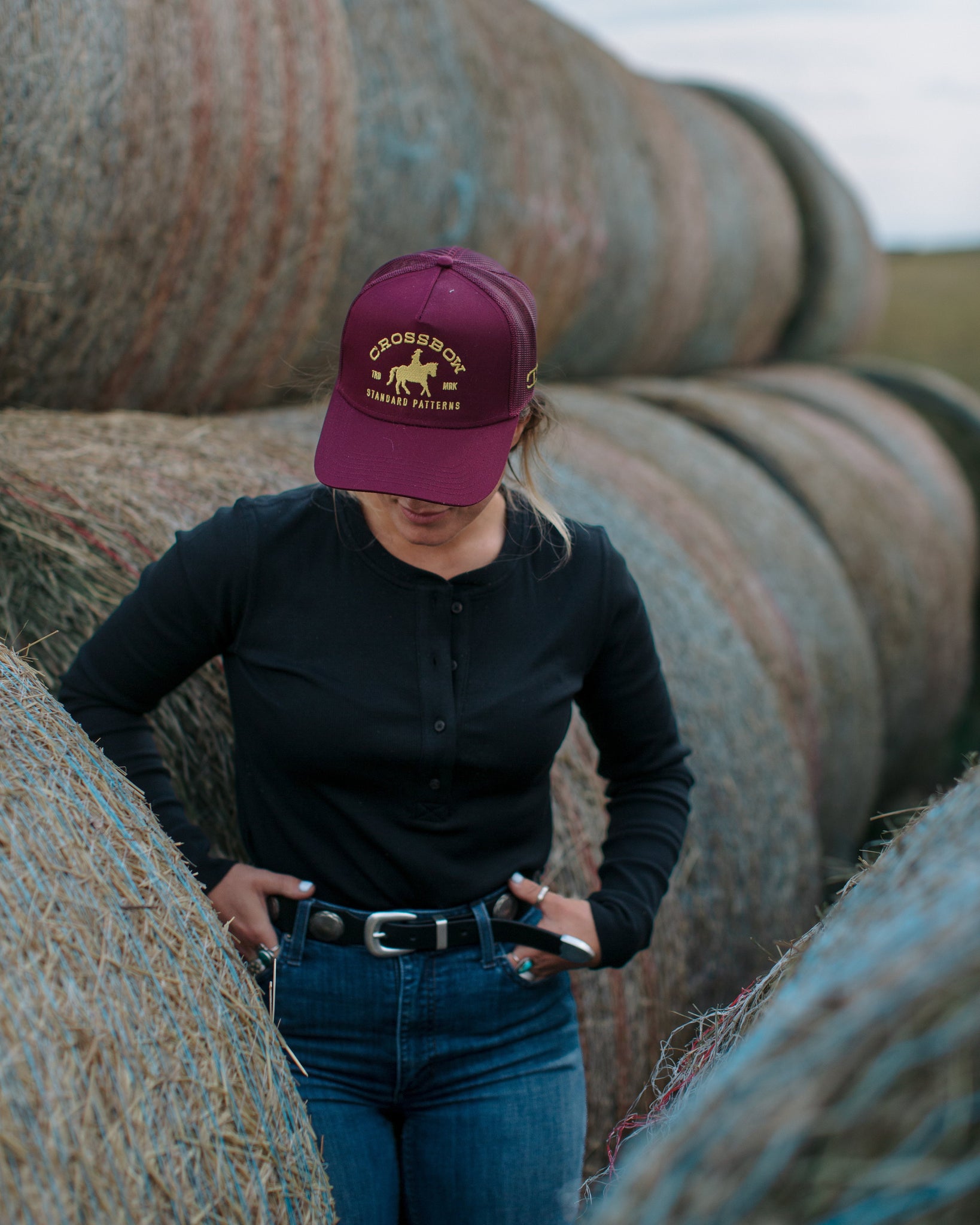 Crossbow Vintage Inspired Custom Mesh Trucker Snapback Hat, The Horse