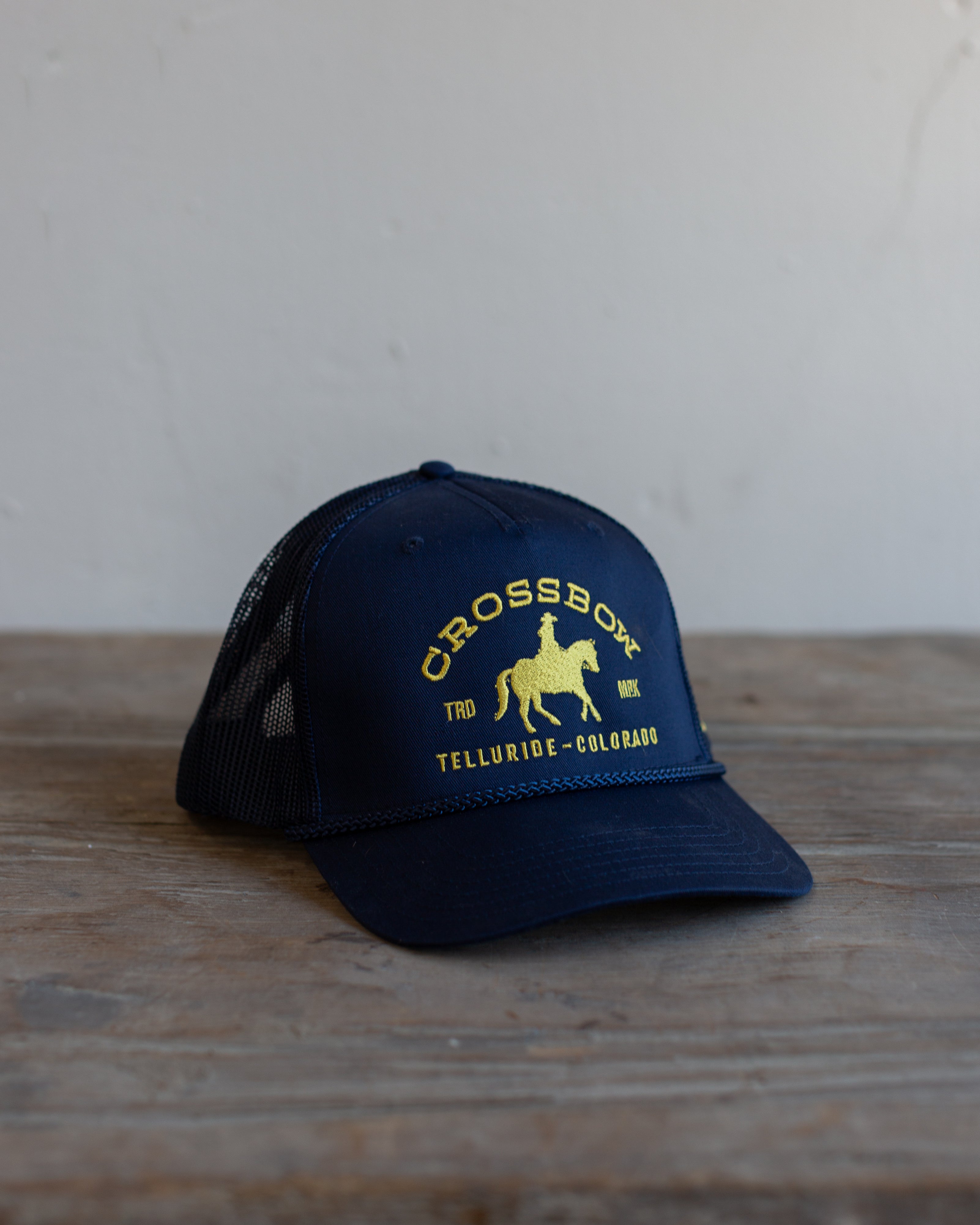 Crossbow Vintage Inspired Custom Mesh Trucker Snapback Hat, The Horse