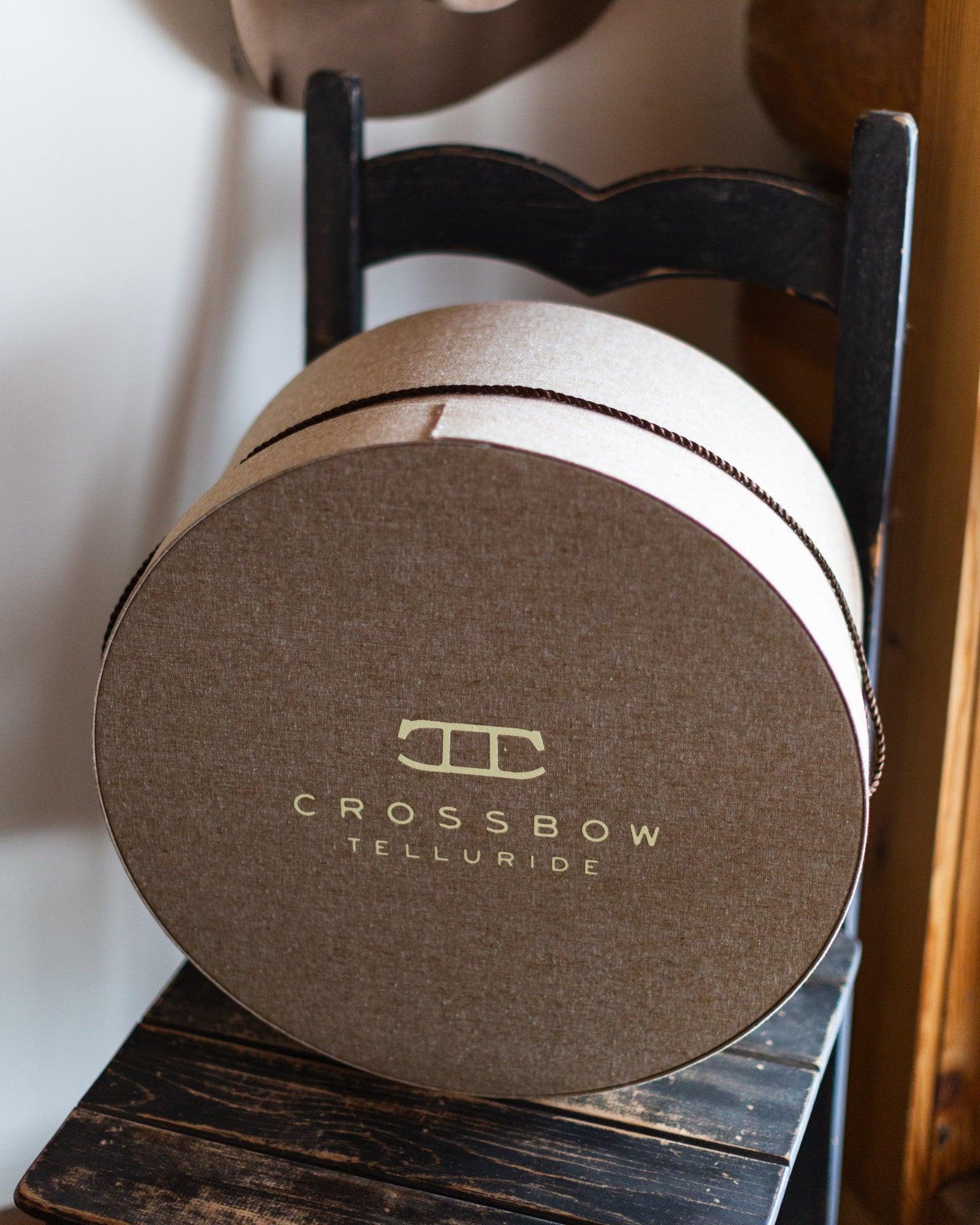 ROUND CROSSBOW HAT BOX– Crossbow