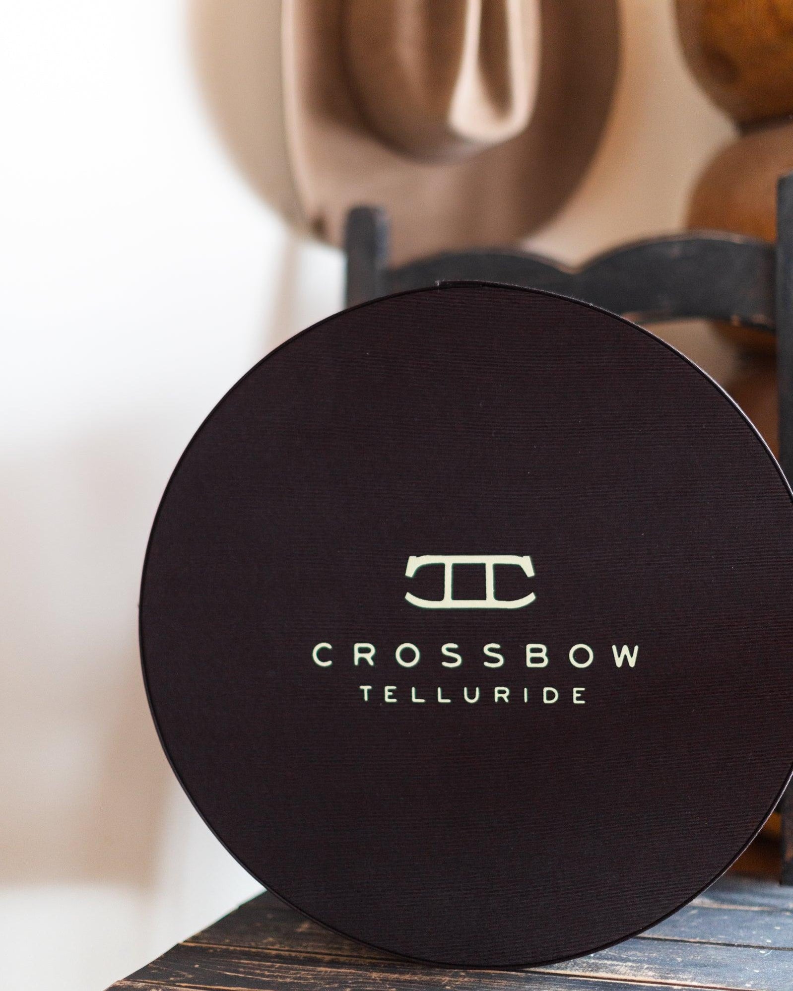 ROUND CROSSBOW HAT BOX– Crossbow